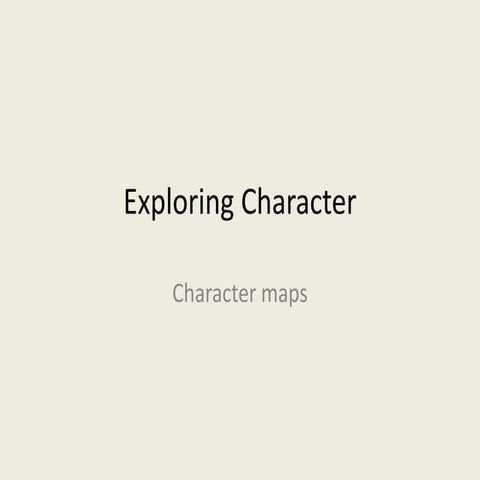 Exploring Character Pptx
