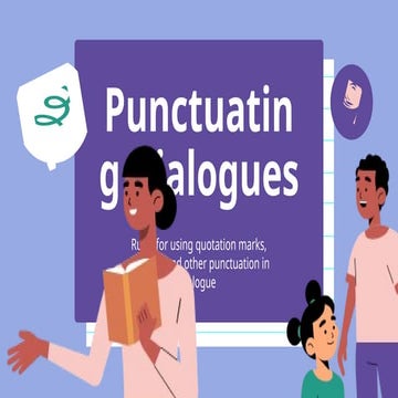 Exploring Dialogue Punctuation Education Presentation in Violet Pink ...