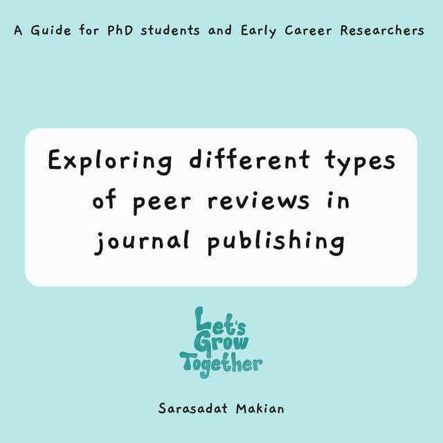 Exploring different types of peer reviews pdf.pdf