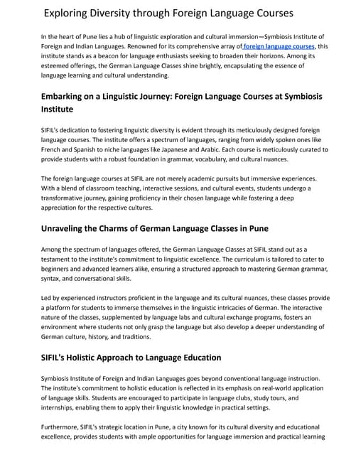 best German language institute in Kochi. | PPT