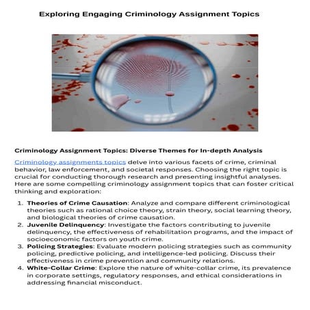 Exploring Engaging Criminology Assignment Topics.pdf