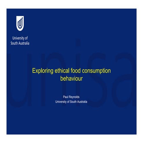 Exploring ethical food consumption behaviour | PDF | Food Movements ...