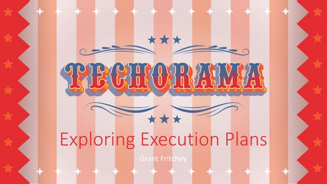 Exploring Execution Plans, Learning to Read SQL Server Execution Plans ... Exploring Execution Plans, Learning to Read SQL Server Execution Plans ...