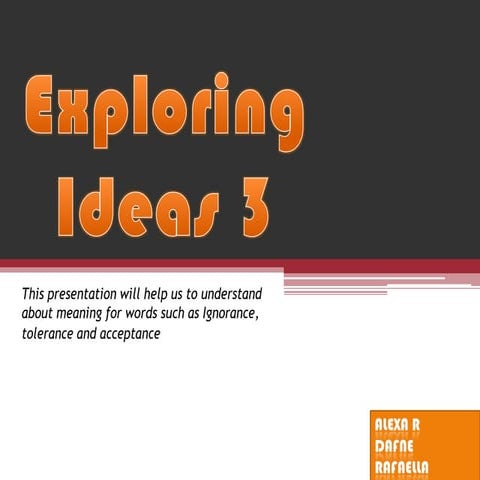 Exploring ideas 3 | PPTX