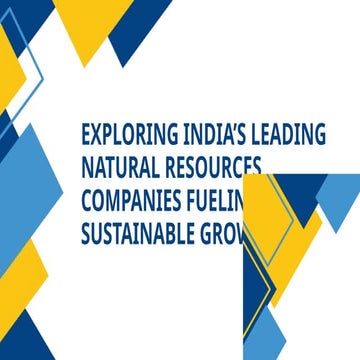 Exploring India’s Leading Natural Resources Companies Fueling ...