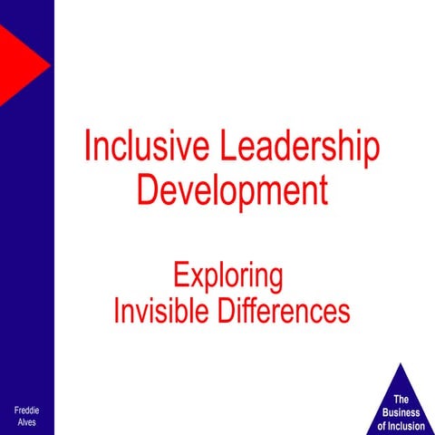 Developing Inclusive Leaders - Exploring Invisible Diversity | PPT