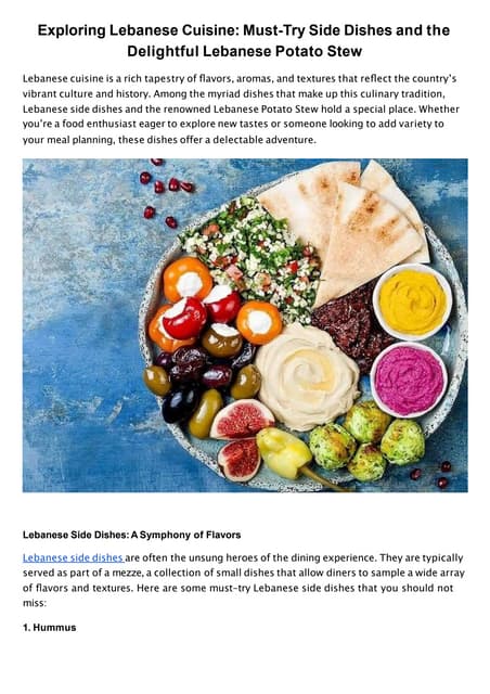 Lebanese Cuisines presentations