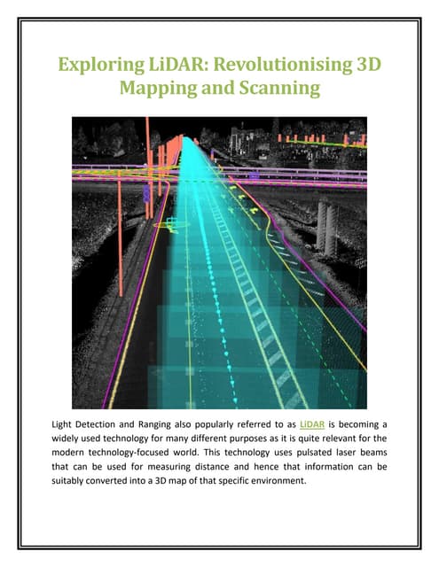 LiDAR Technology | LiDAR systems | PDF