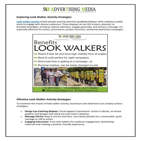 Exploring Look Walker Activity Strategies | PDF