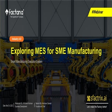 Exploring MES for SME Manufacturing.pdf | PPT