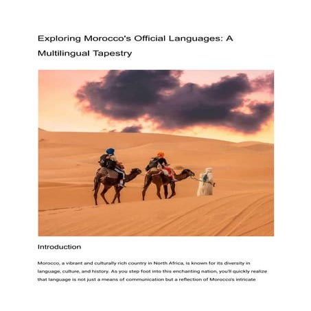 Exploring Morocco's Official Languages_ A Multilingual Tapestry.pdf