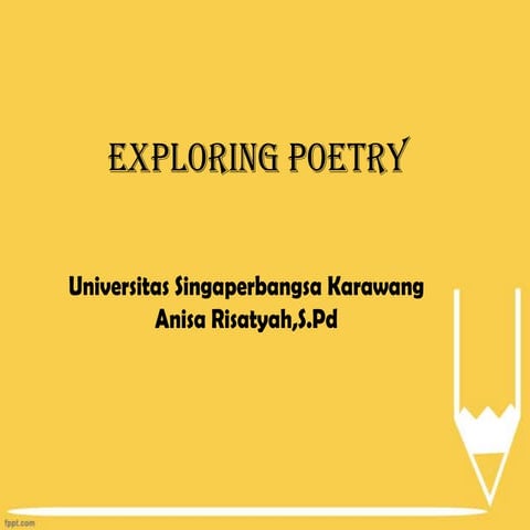 Exploring poetry.review1 | PPTX | Poetry | Books and Literature