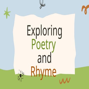 Exploring Poetry and Rhyme Education Presentation in Blue Green ...