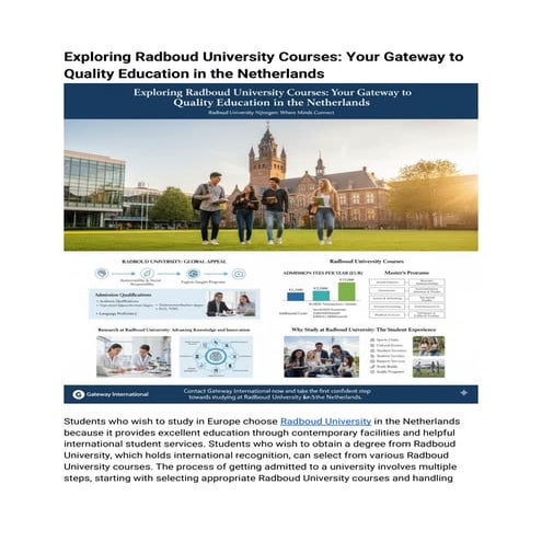 Exploring Radboud University Courses: Your Gateway to Quality Education ...