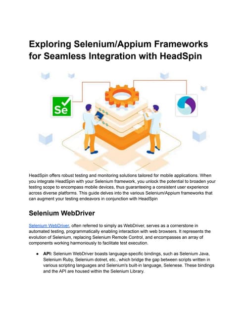 Exploring Seleniumappium Frameworks For Seamless Integration With