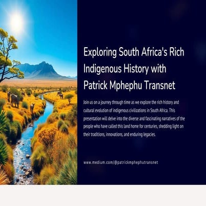 Patrick Mphephu Transnet Presents: South Africa's Indigenous Legacies | PDF