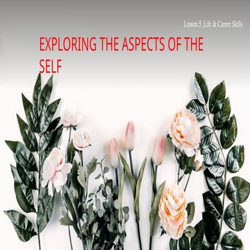 Exploring the Aspects of the Self Lecture.pptx
