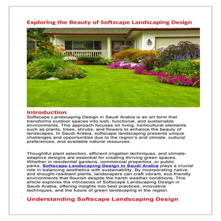 Exploring the Beauty of Softscape Landscaping Design.docx