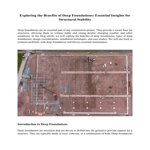 Types of deep foundation | PDF