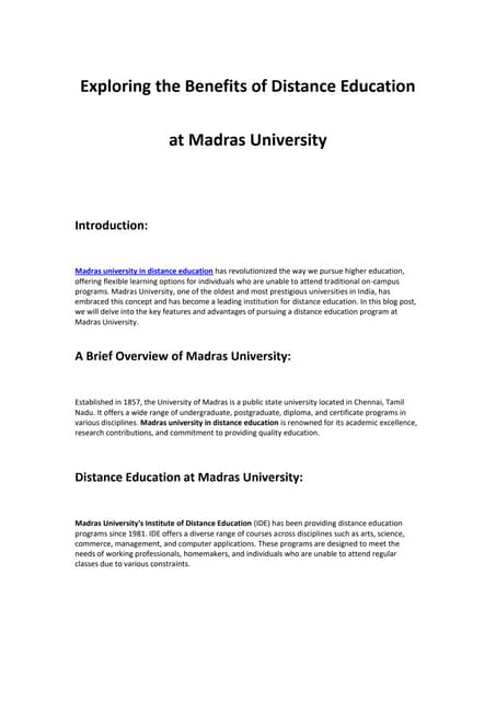 All you need to know about Madras University Distance Education.pdf