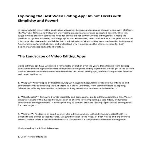 Exploring the Best Video Editing App.pdf