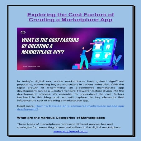 Exploring the Cost Factors of Creating a Marketplace App | PDF