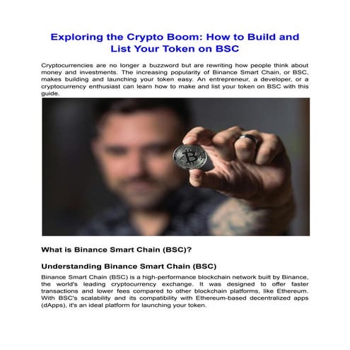 Exploring the Crypto Boom_ How to Build and List Your Token on BSC.pdf