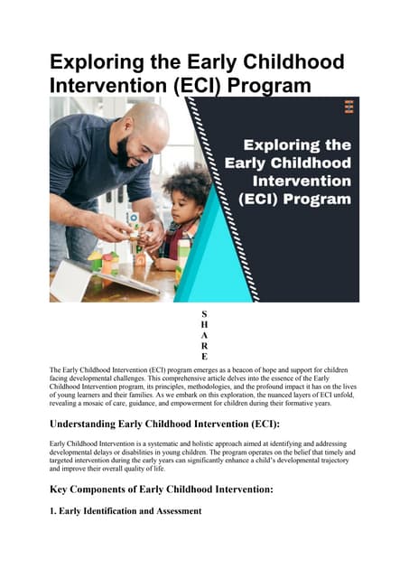 What Is Early Childhood Education & Why Is It So Important | PDF
