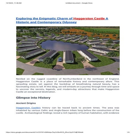 Exploring the Enigmatic Charm of Haggerston Castle A Historic and ...