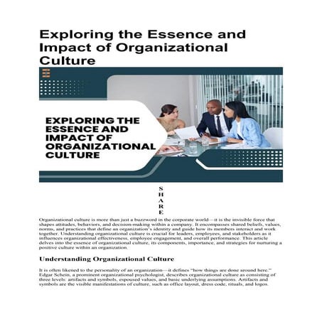 Organizational culture presentation | PPT