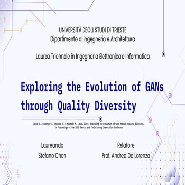 Exploring the evolution of GANs through quality diversity | PDF