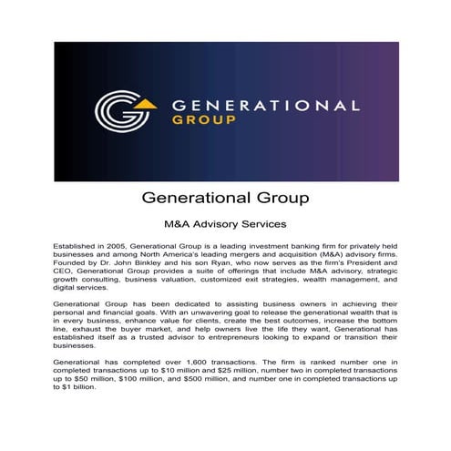 Exploring the Evolution of Generational Group | PDF