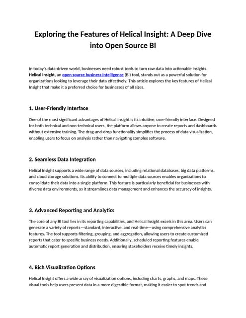 Exploring Open Source Alternatives To Crystal Reports Helical Insight