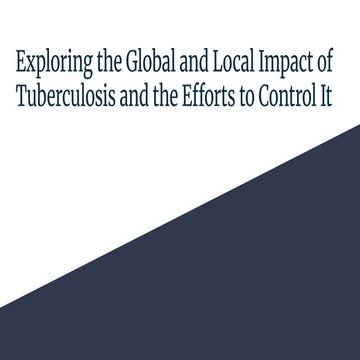 Exploring the Global and Local Impact of Tuberculosis and the Efforts ...
