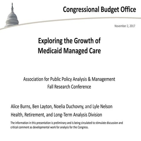 Exploring the Growth of Medicaid Managed Care | PPT