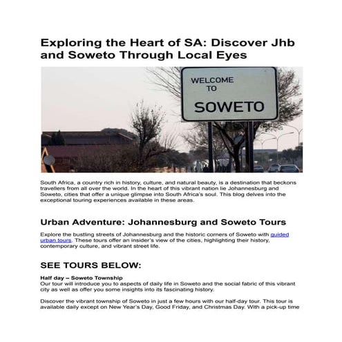 Soweto Tour Johannesburg Explore the Heart of South Africa.pptx