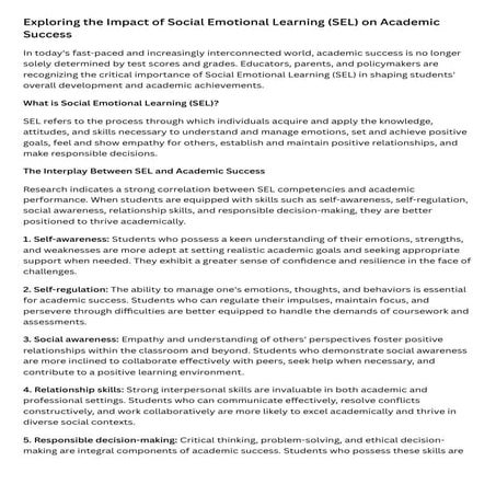 Social emotional learning | PPT