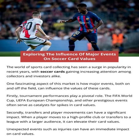Exploring The Influence Of Major Events On Soccer Card Values | PDF ...