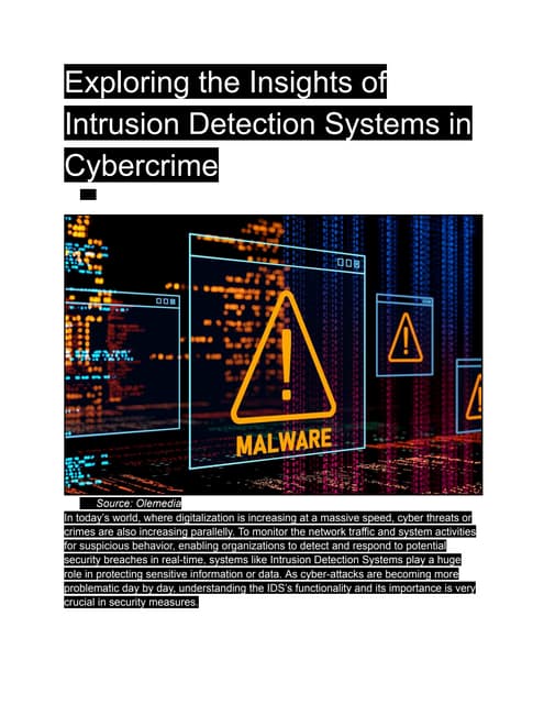 Ids Intrusion Detection System Platform Pdf