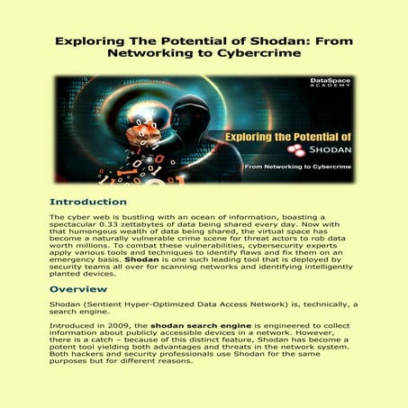 Exploring The Potential Of Shodan From Networking To Cybercrime Pdf