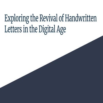 Exploring the Revival of Handwritten Letters in the Digital Age | PDF
