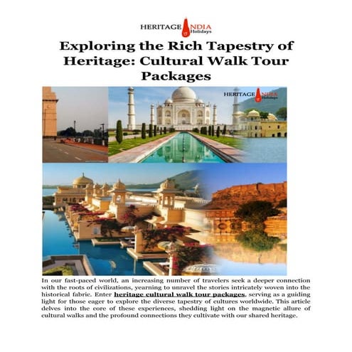 Exploring the Rich Tapestry of Heritage_ Cultural Walk Tour Packages.pdf
