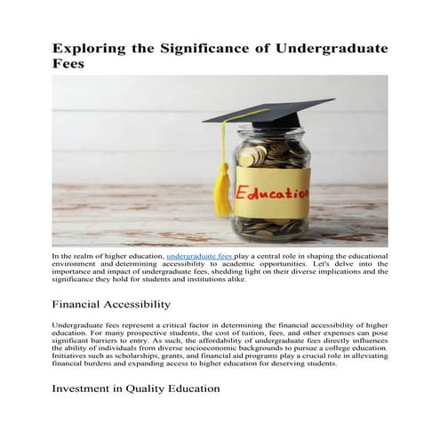 Exploring the Significance of Undergraduate Fees.pdf | Free Download
