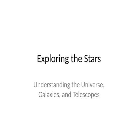 Exploring_the_Stars_Presentation for 6th grade | PPTX