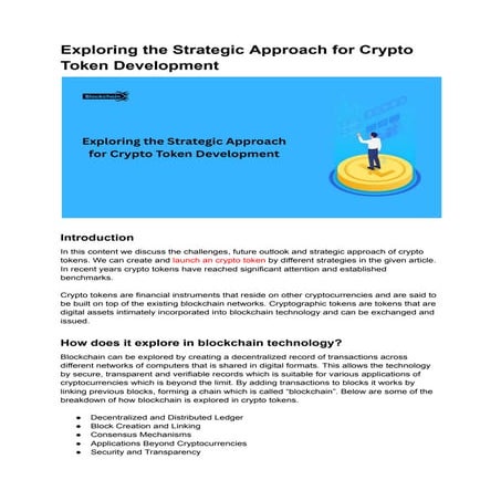 Exploring the Strategic Approach for Crypto Token Development.pdf