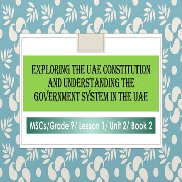 Exploring the UAE Constitution and Understanding the Government System ...