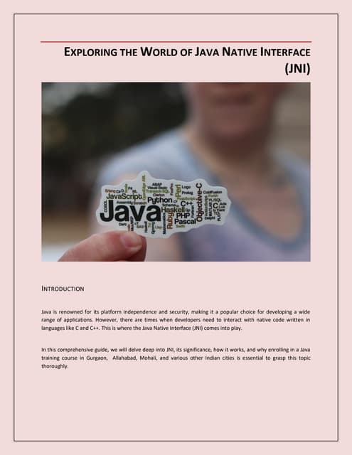 Exploring the World of Java Native Interface 1.pdf Exploring the World of Java Native Interface 1.pdf