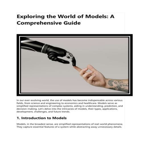 Exploring the World of Models-A Comprehensive Guide | PDF