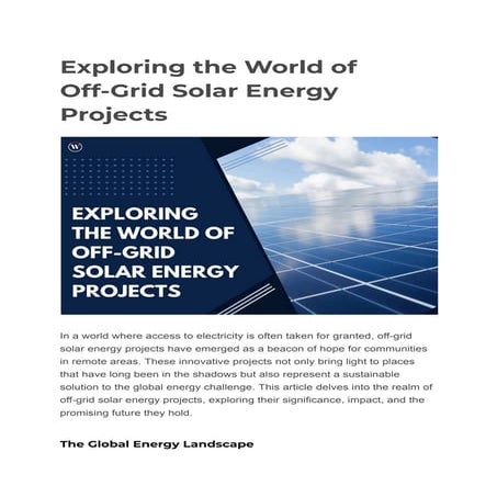 Solar-Power-off-Grid-System | PPTX