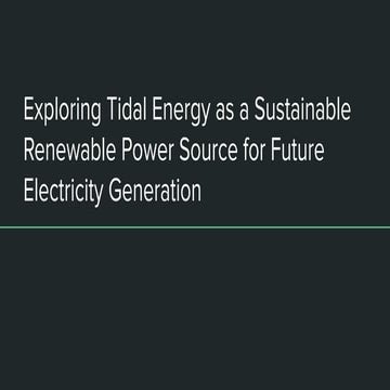 The Tidal Pump - Wave of the Future | ODP